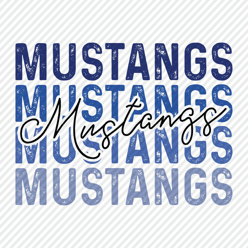 Mustangs fade – K. Wells Designs