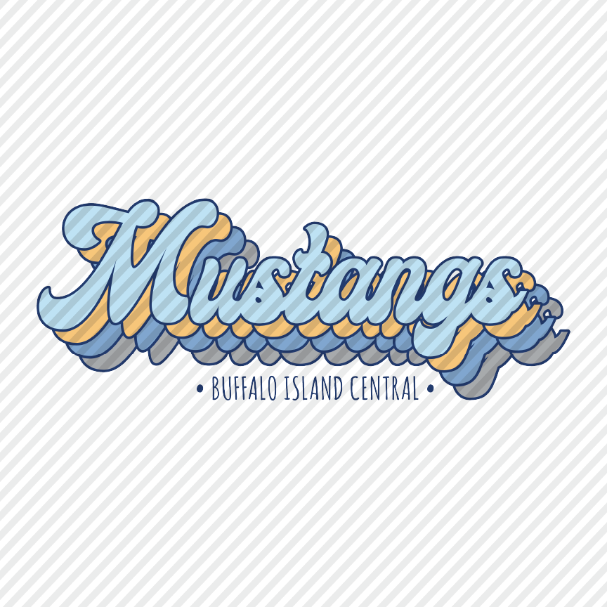 Mustangs retro colors – K. Wells Designs