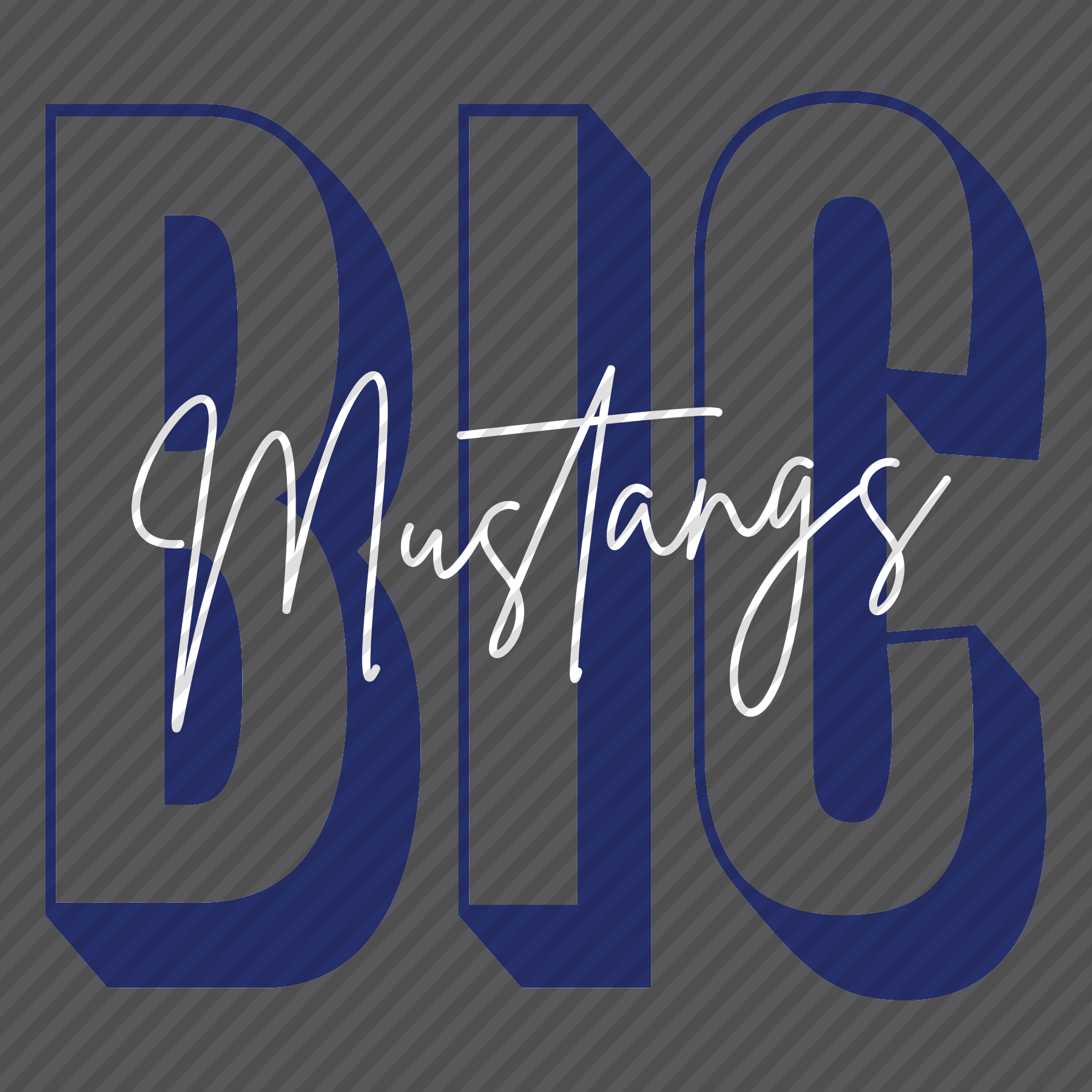BIC Mustangs Overlap Graphic – K. Wells Designs